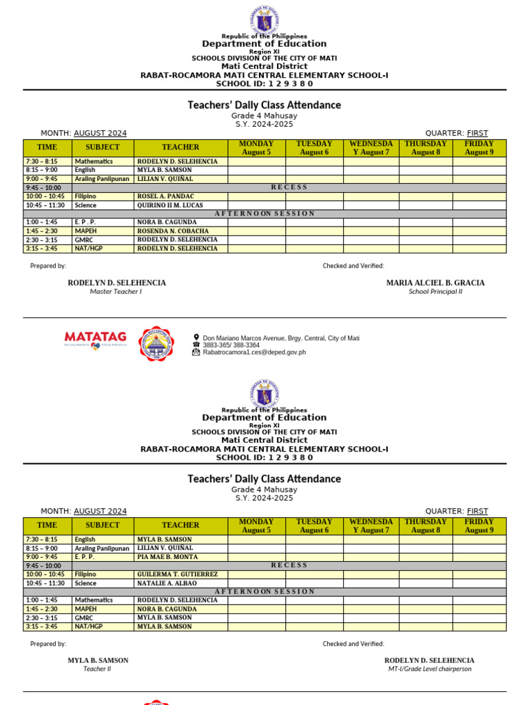 Teachers Daily Log 2024 | PDF
