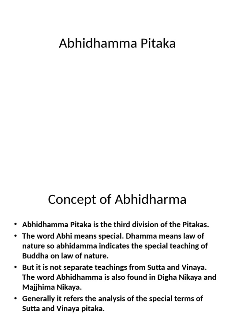 Abhidhamma Pitaka | PDF | Nāstika | Buddhist Texts