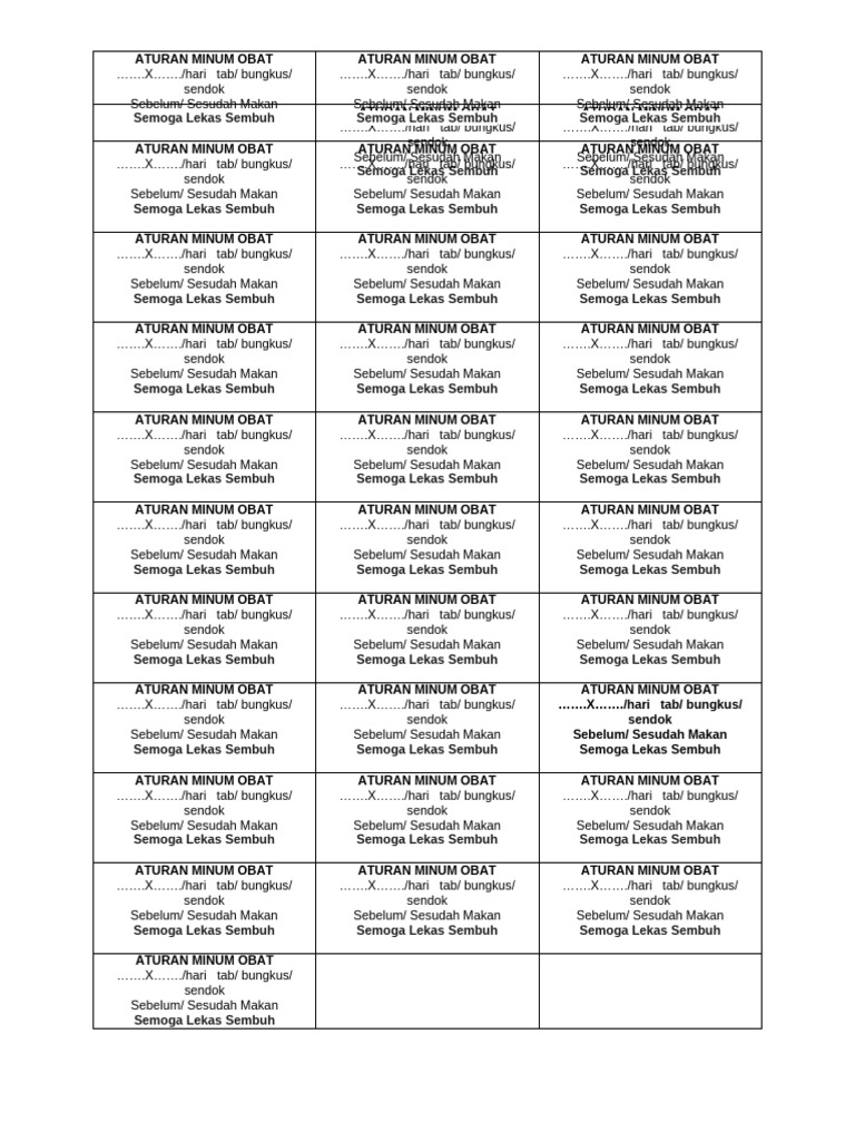 Aturan Minum Obat | PDF