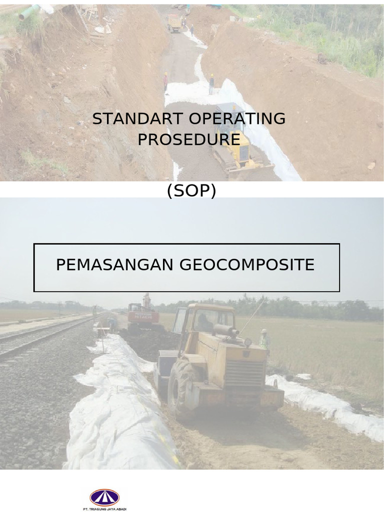 003 CVL SOP RJA Prosedur Geocomposite | PDF
