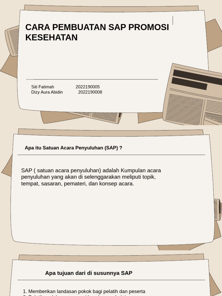 Cara Menyusun SAP | PDF