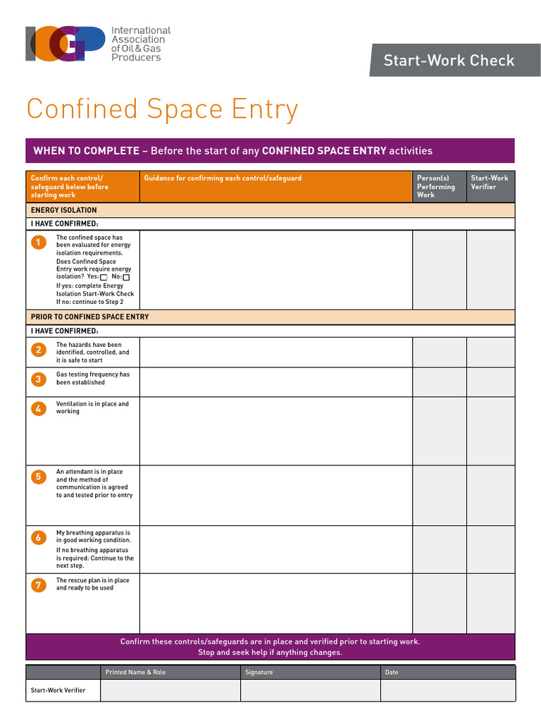 SWC - Confined Space Entry_EDITABLE | PDF