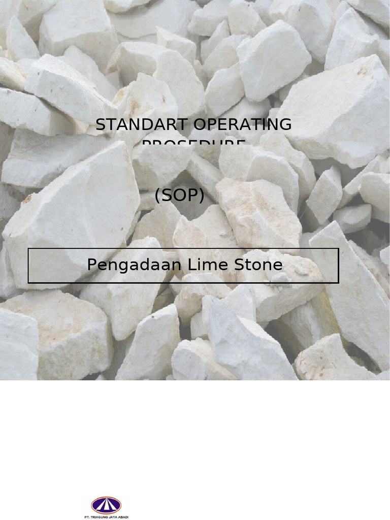 009 CVL SOP RJA Prosedur Pengadaan Lime Stone | PDF