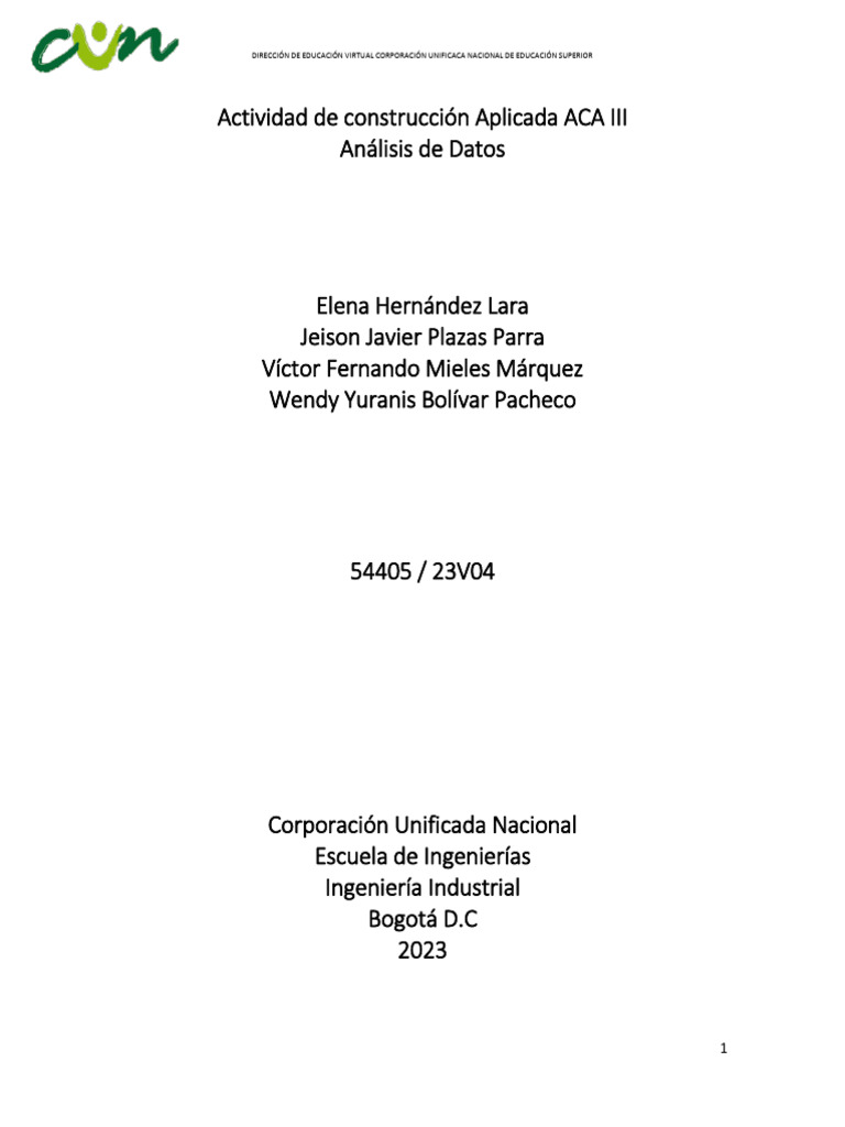 Aca 3 Analisis de Datos | PDF