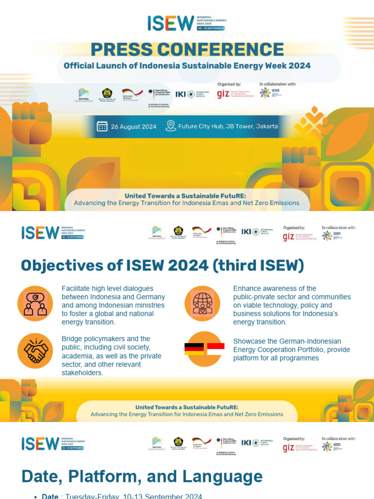 Presentasi GIZ Pre Press Conference ISEW 2024 | PDF | Climate Change ...