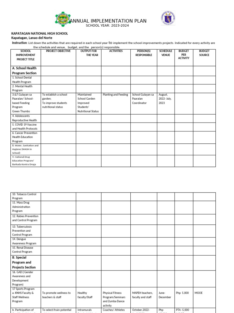 Aip 2023 2024 | PDF | Public Health | Social Science