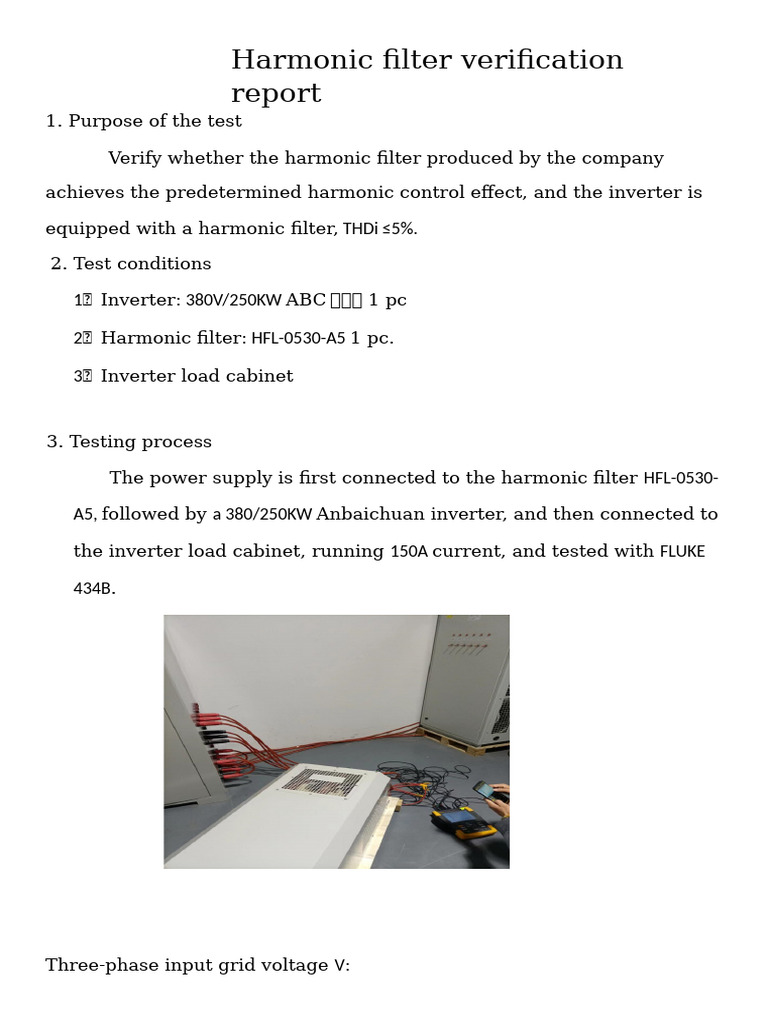Harmonic Filter Performance Verification | PDF | Power Inverter ...
