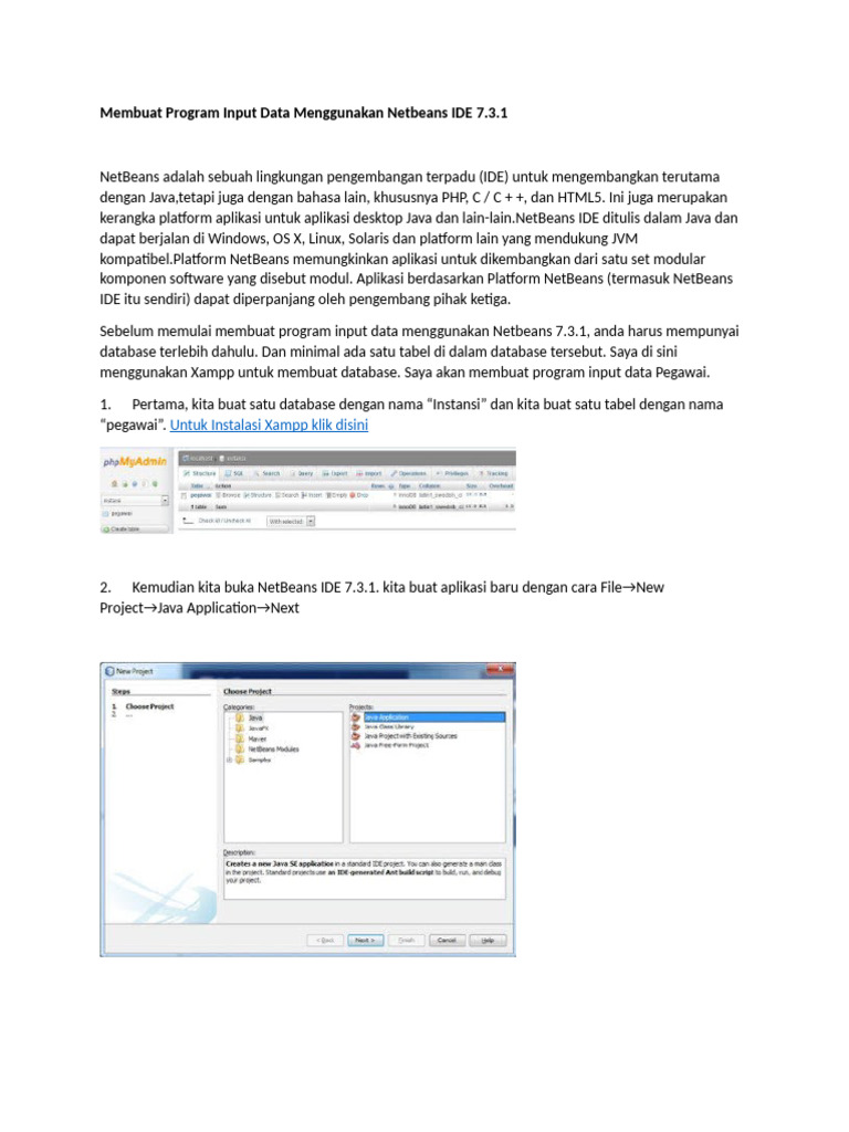 Membuat Program Input Data Menggunakan Netbeans Ide Pdf 