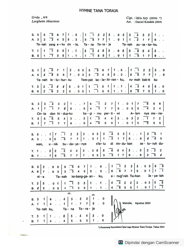 HYMNE TANA TORAJA | PDF