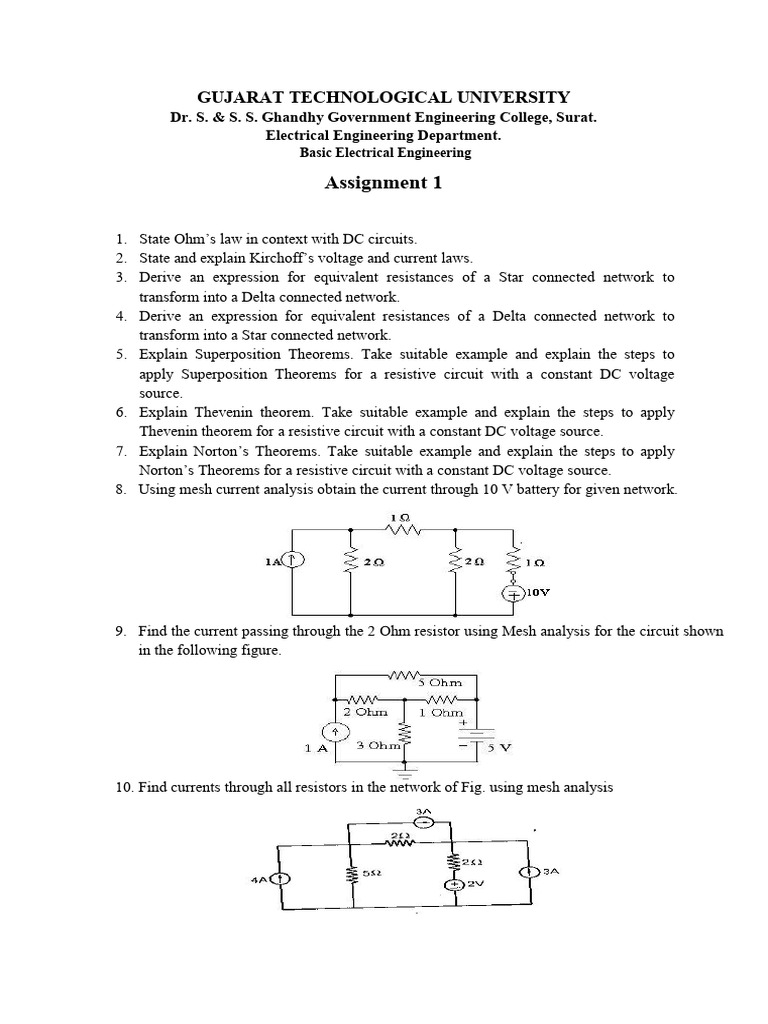 BEE Assignment 1 | PDF