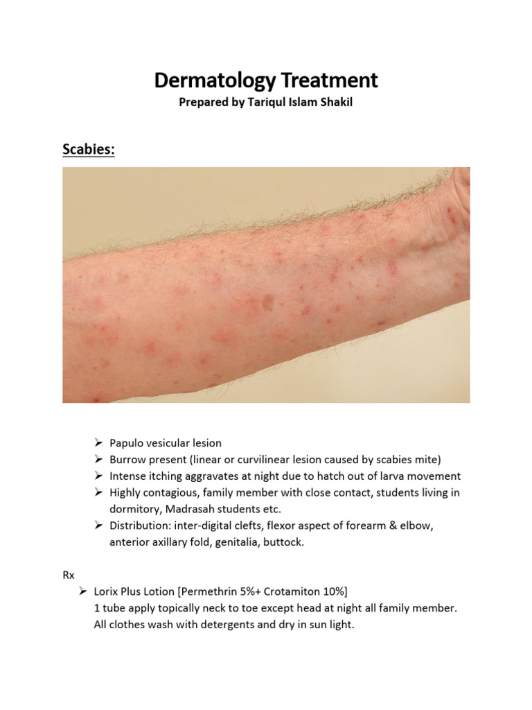 Dermatology Note by Tariqul | PDF