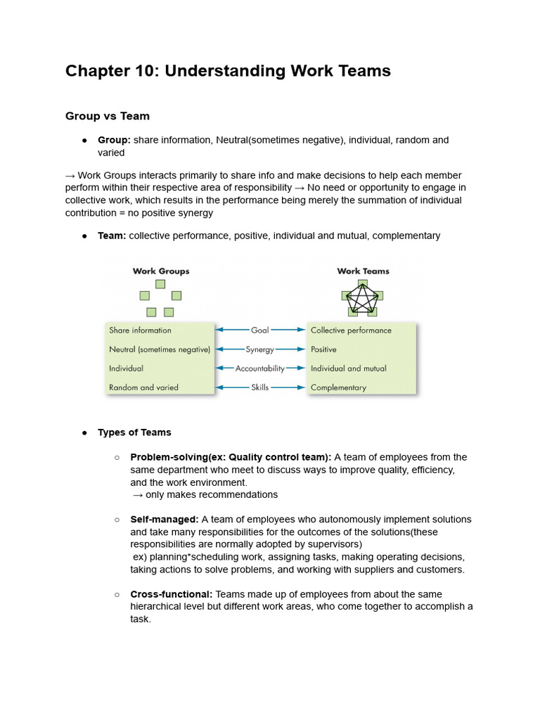 OB Chapter 10 Summary | PDF | Psychological Concepts | Career & Growth