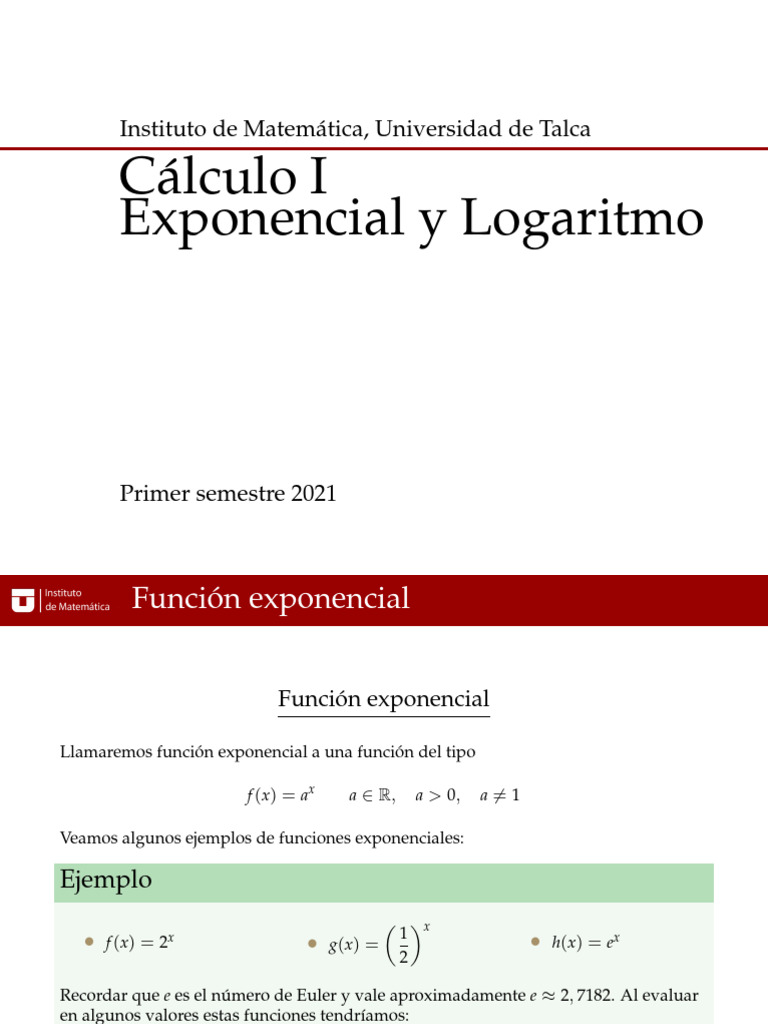 Función Exp y Log | PDF