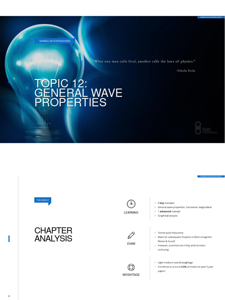 (PHY) Chapter 12 - General Wave Properties | PDF
