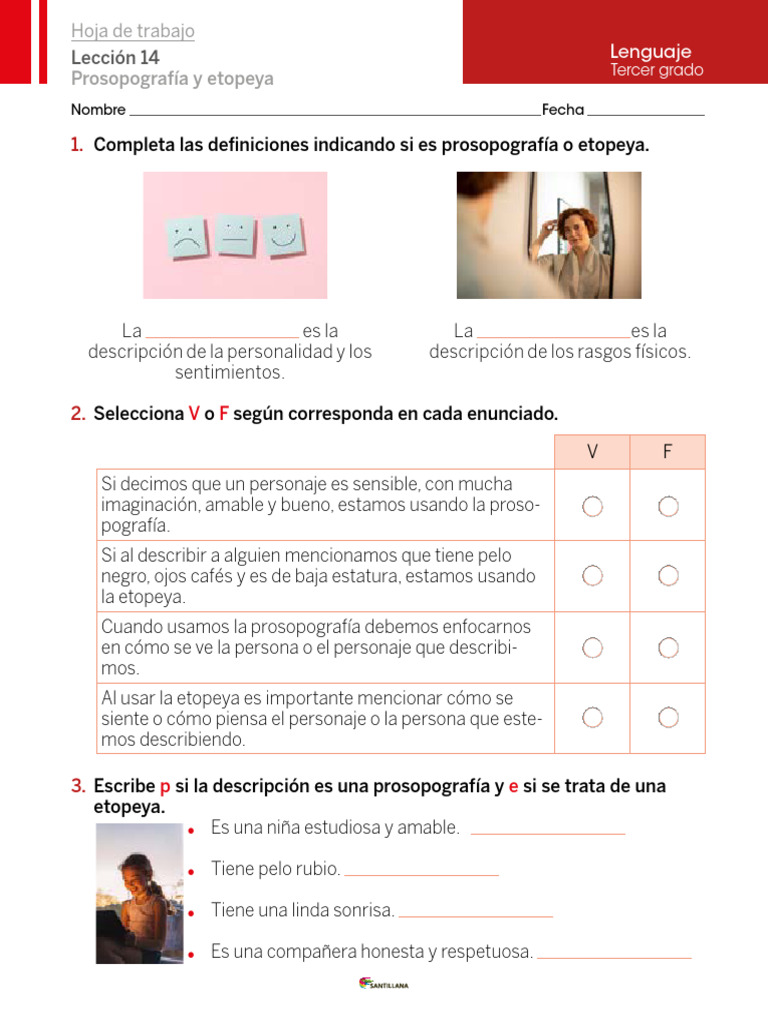 Lenguaje - Prosopografia-Etopeya | PDF