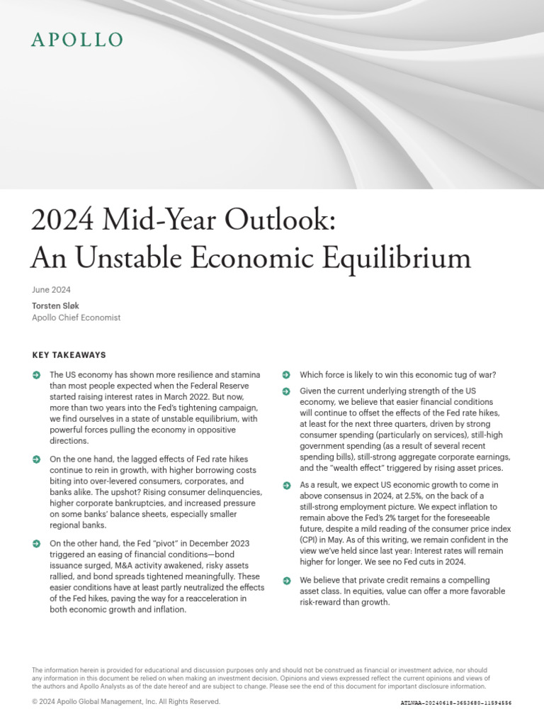 Apollo Global 2024 Mid Year Outlook WP | PDF