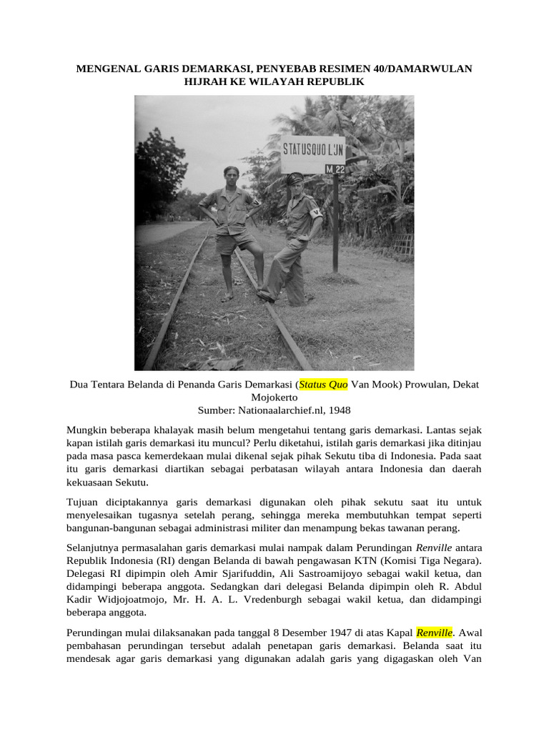 Garis Demarkasi | PDF