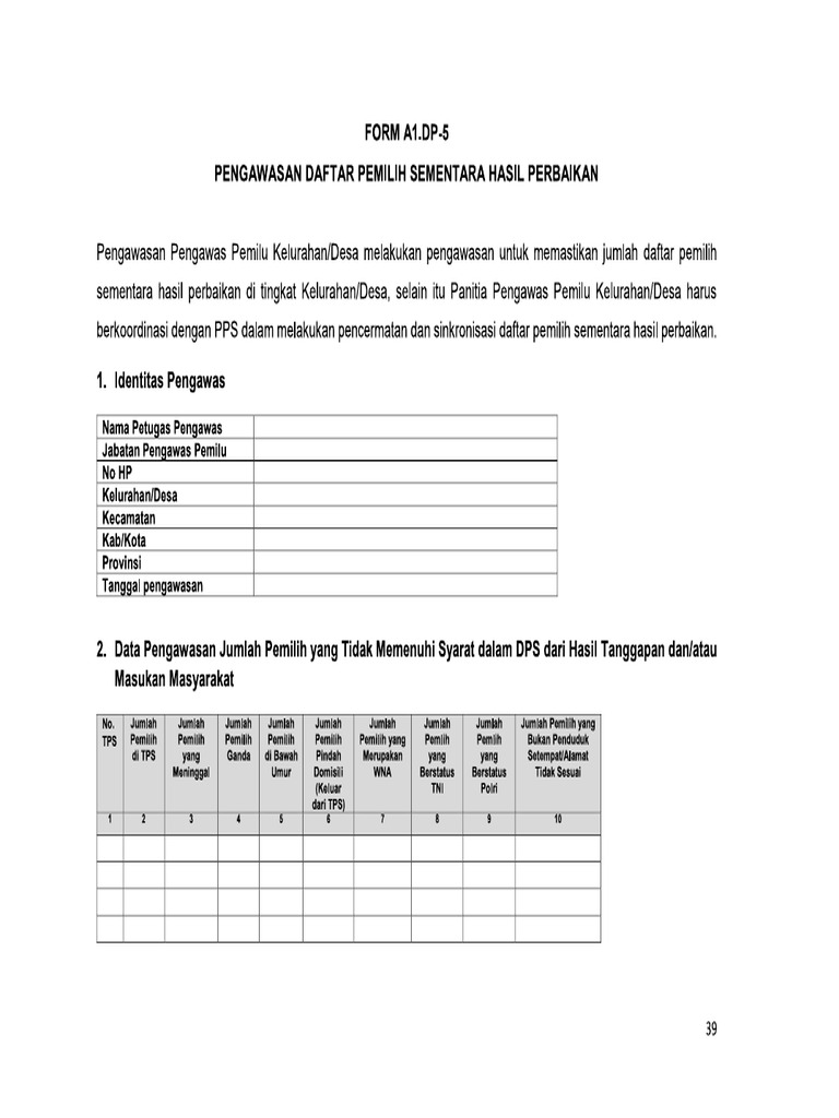 Form A1.dp-5 PPL | PDF