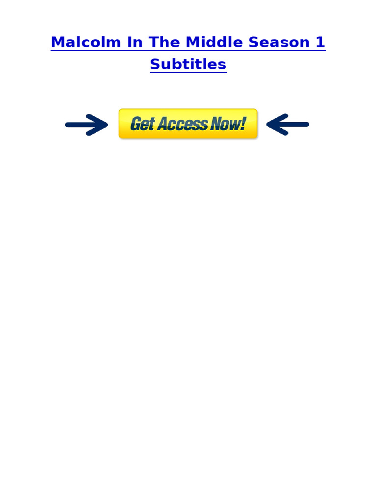 Malcolm in The Middle Season 1 Subtitles | PDF