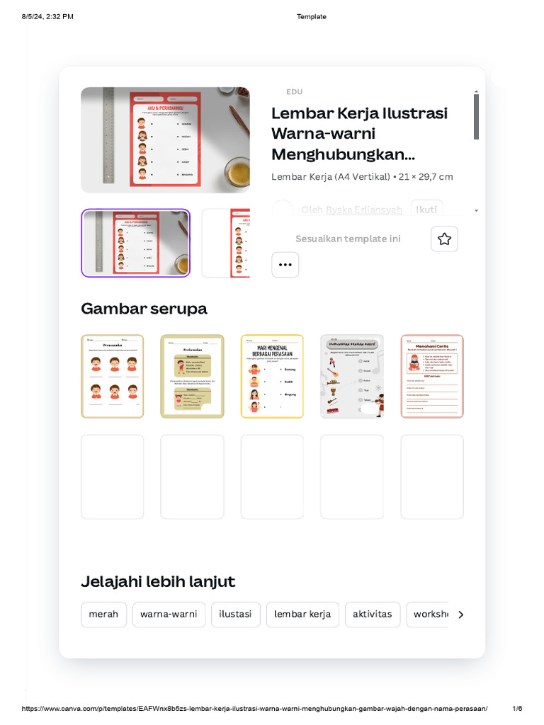 LKPD KLS 2 Bahasa Indonesia Tema Perasaan | PDF