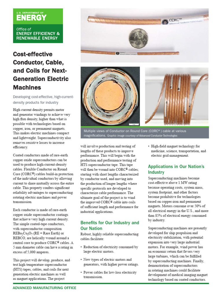 Conductor - Cable - Coils For Next Generation Electric Machines | PDF
