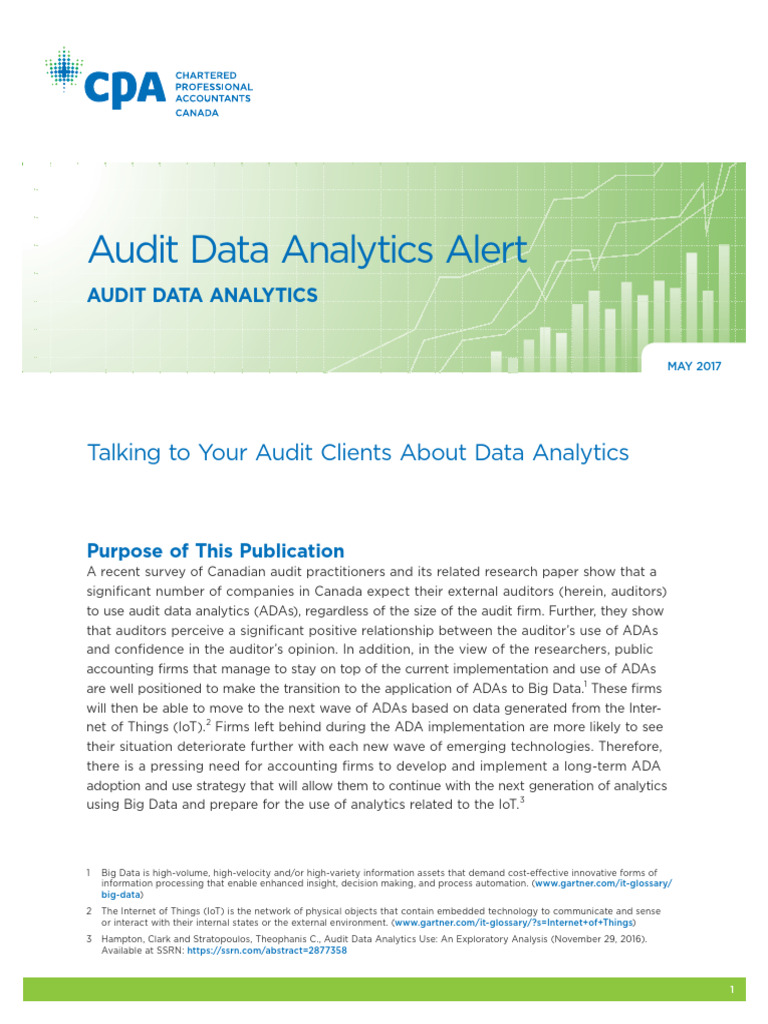 G10331 RG Audit Data Analytics Alert Talking To Clients May 2017 | PDF