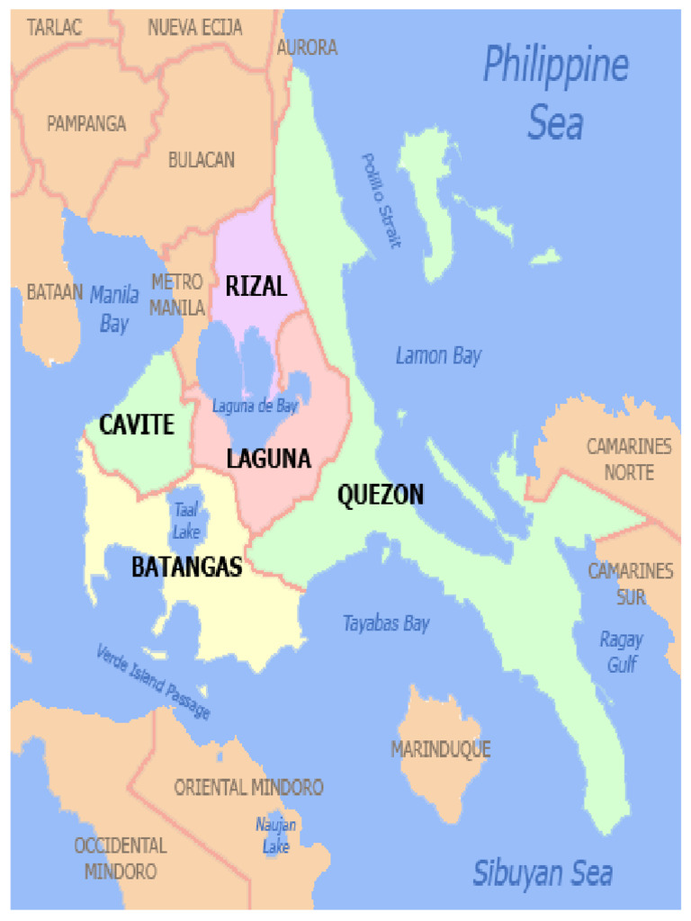 Calabarzon Map | PDF