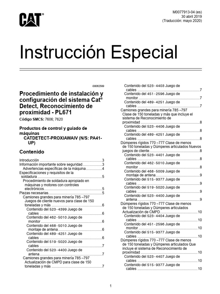 Manual SSHS7332 CAT Detect - Reconocimiento de Proximidad | PDF