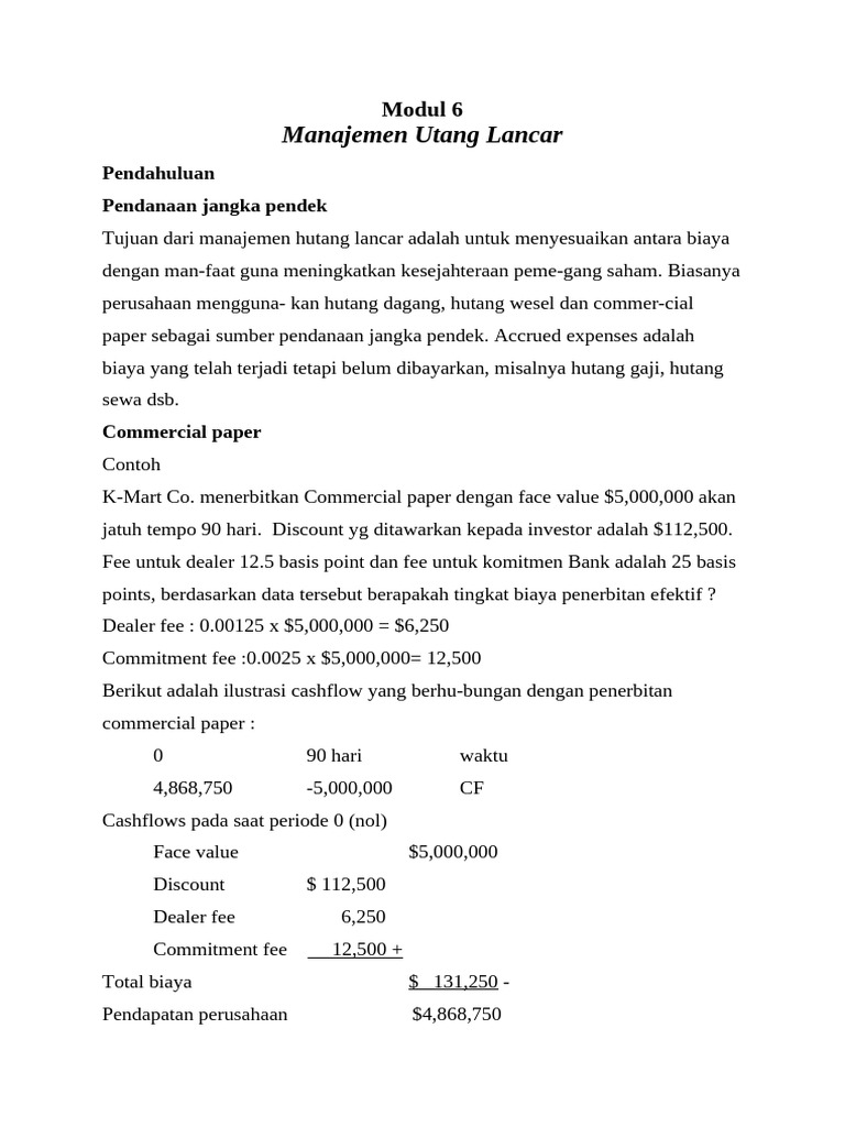 Modul 6 ManUtanglancar | PDF