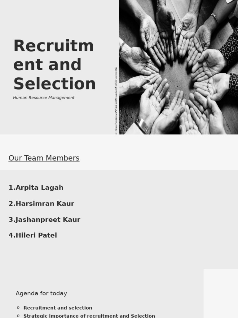 HRM Selection and Recruitment | PDF