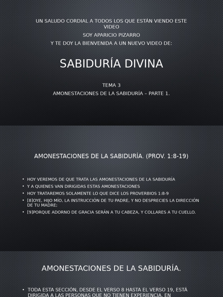 Sabiduria Divina Tema 3 - Parte I | PDF