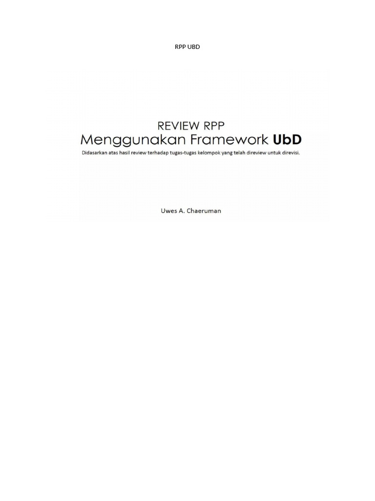 Contoh RPP UBD | PDF