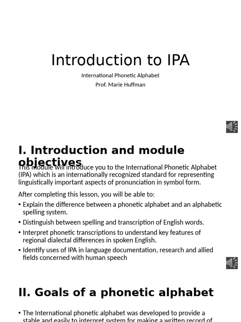 Bonus Powerpoint - Introduction To IPA | PDF