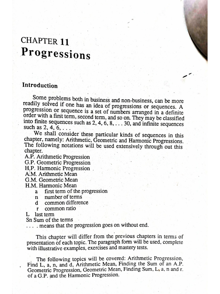Arithmetic Progressions | PDF