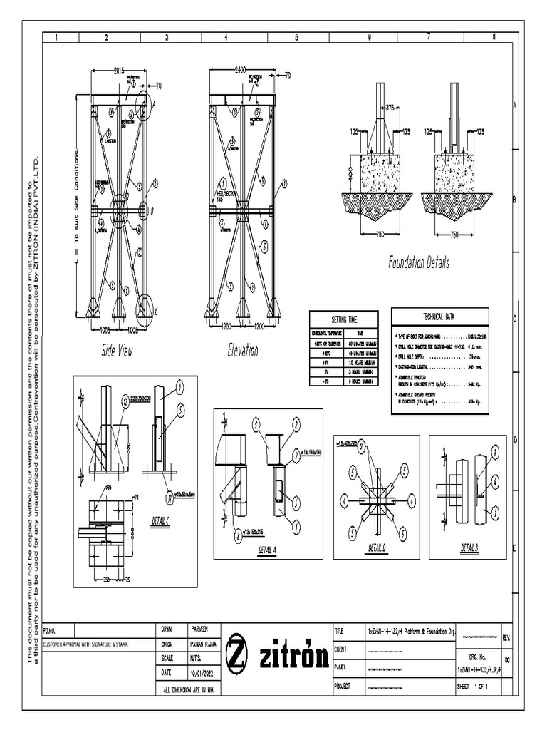 1 X ZVN1!14!132 Platform Foundation Drg-Model | PDF