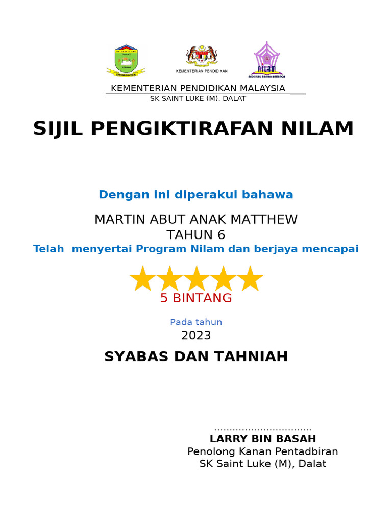 Sijil Nilam | PDF
