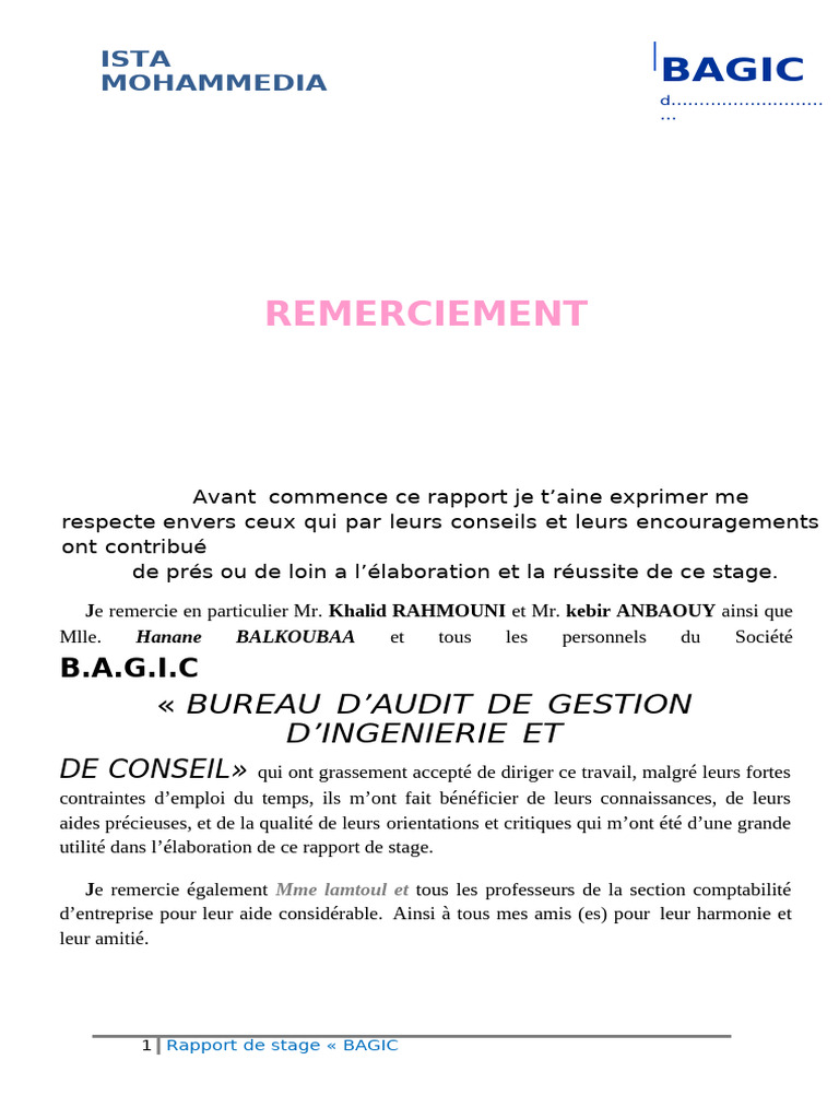 Rapport de Stage Fiduciaire | PDF