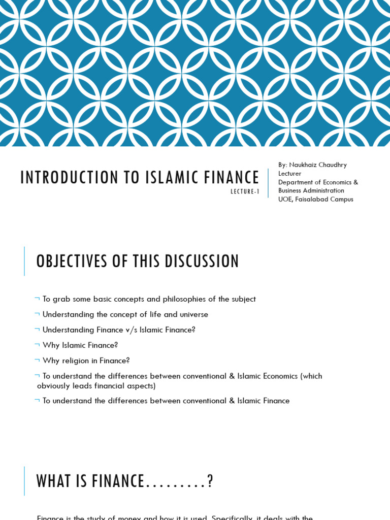 Understanding Islamic Finance Principles | PDF | Islamic Banking And ...