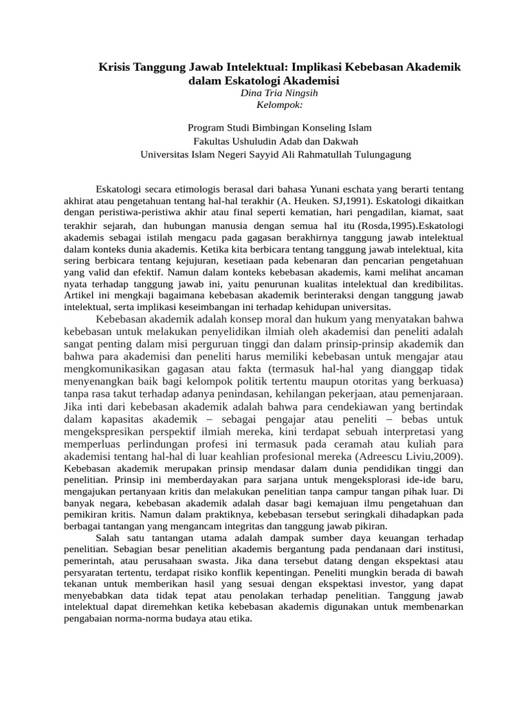 Essay Pbak Dina | PDF