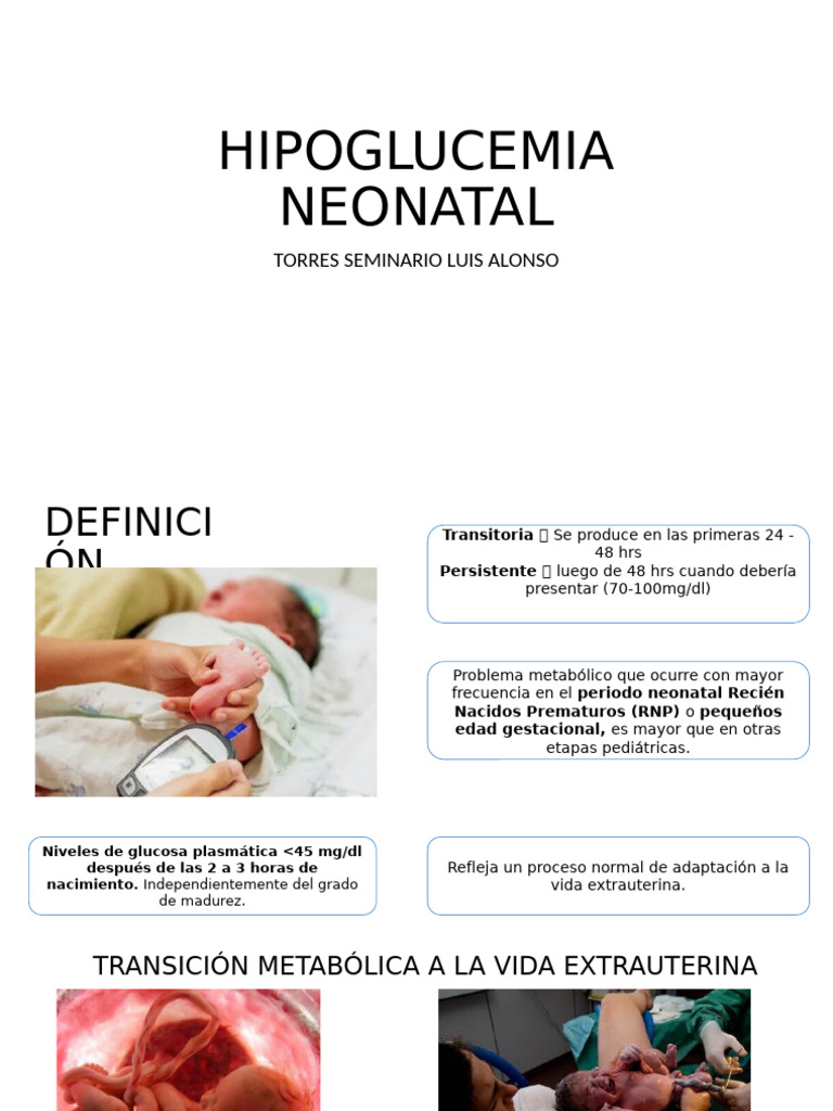 Hipoglucemia Neonatal | PDF