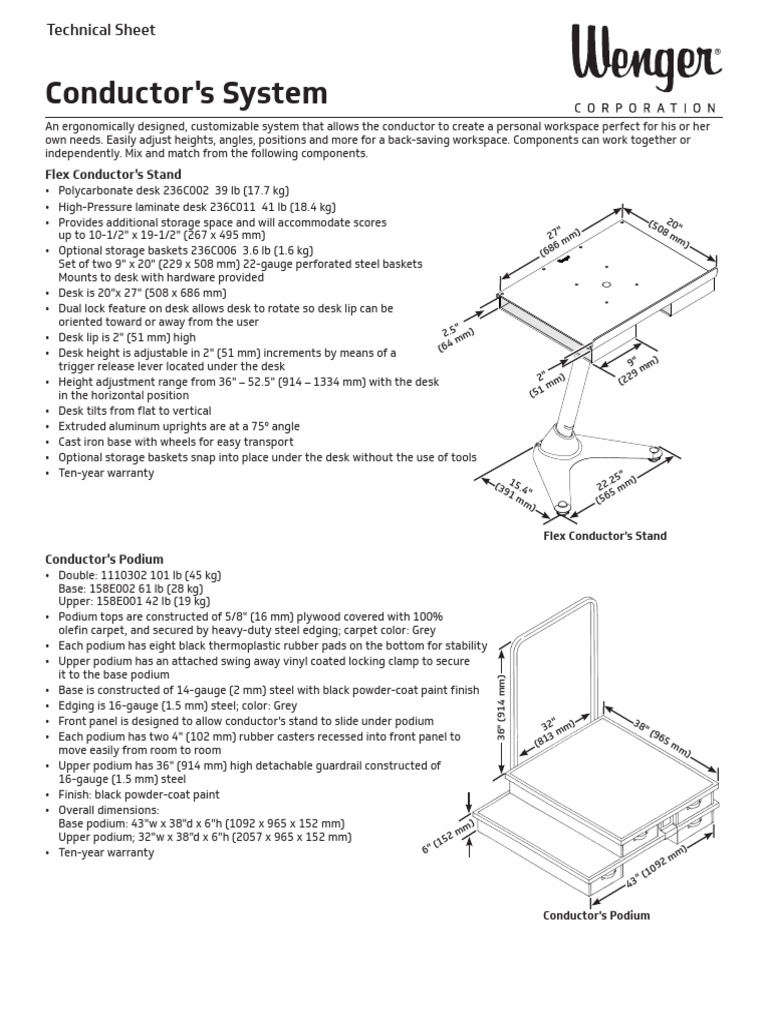 Wenger - Conductors System - TS | PDF
