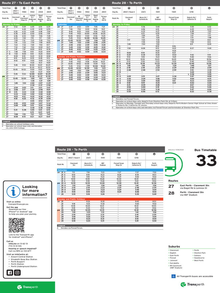 Bus Timetable 33 20240811 | PDF