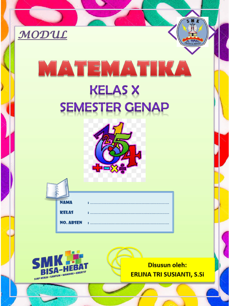 Modul MTK X Genap - Erlina Tri S | PDF