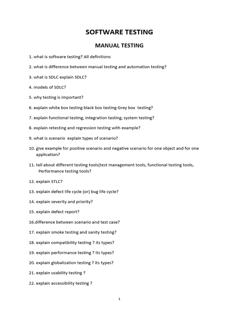 Manual Testing | PDF