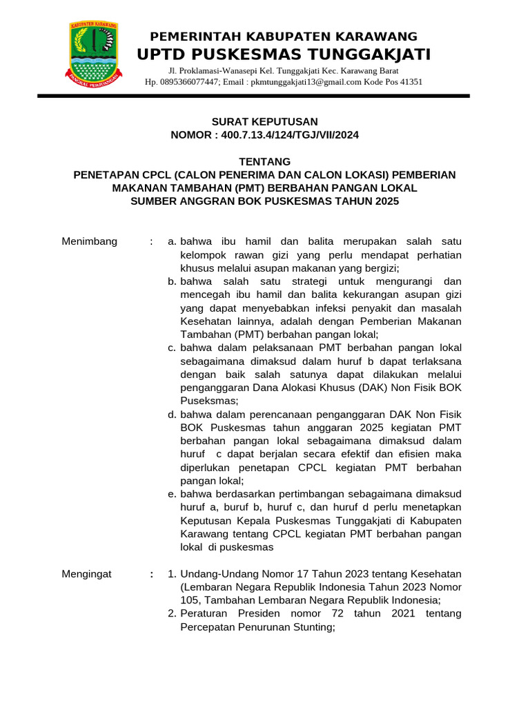 Draft - SK CPCL - PMT Lokal | PDF