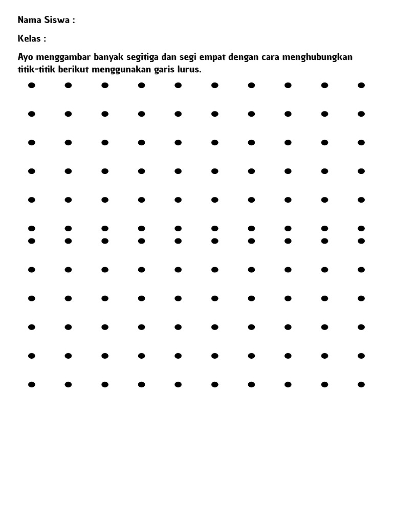 Ayo Menggambar Banyak Segitiga Dan Segi Empat Dengan Cara Menghubungkan ...