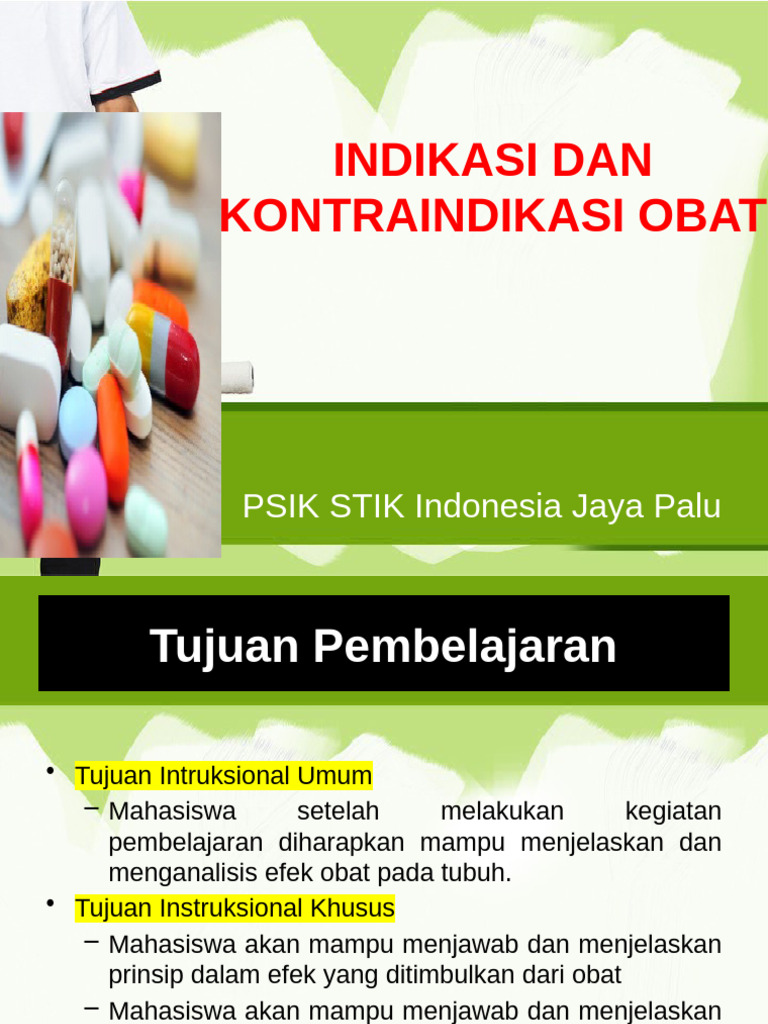Indikasi Dan Kontraindikasi Obat | PDF