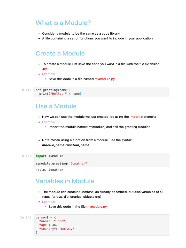 24.Python Modules | PDF