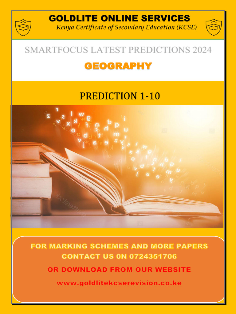 KCSE 2024 Geography Predictions and Papers | PDF | Rock (Geology ...