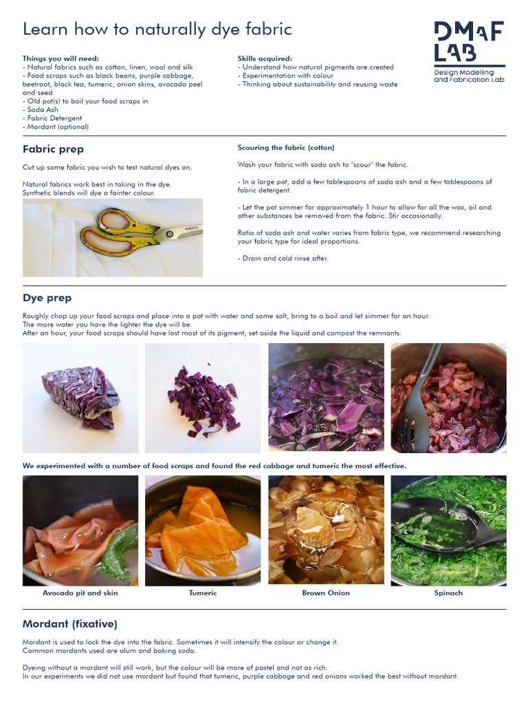 DMaF at Home FabricDyeing Instructions | PDF